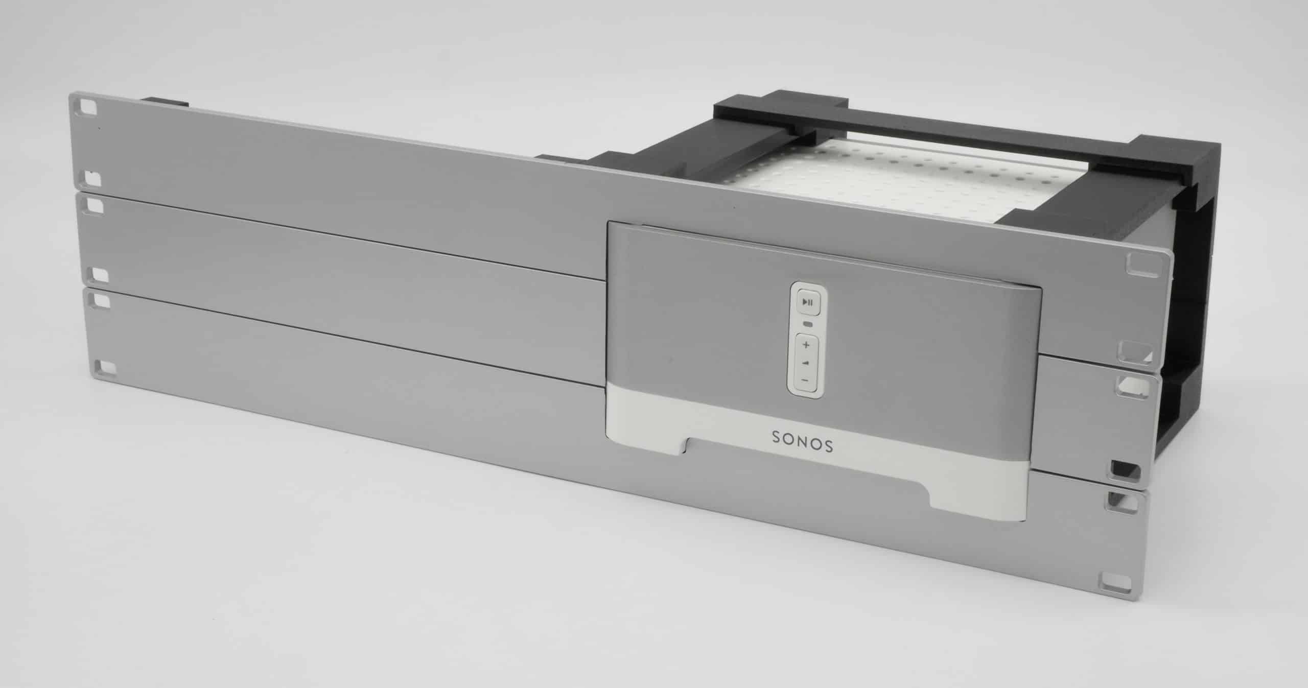 Sonos AMP Gen1 injection molded front and 3D printed rear arms silver ...