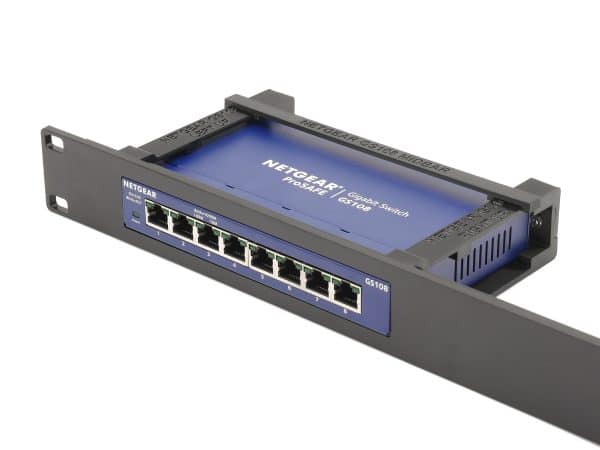 Netgear GS108 injection molded front and 3D printed rear arms 19inch 1U ...