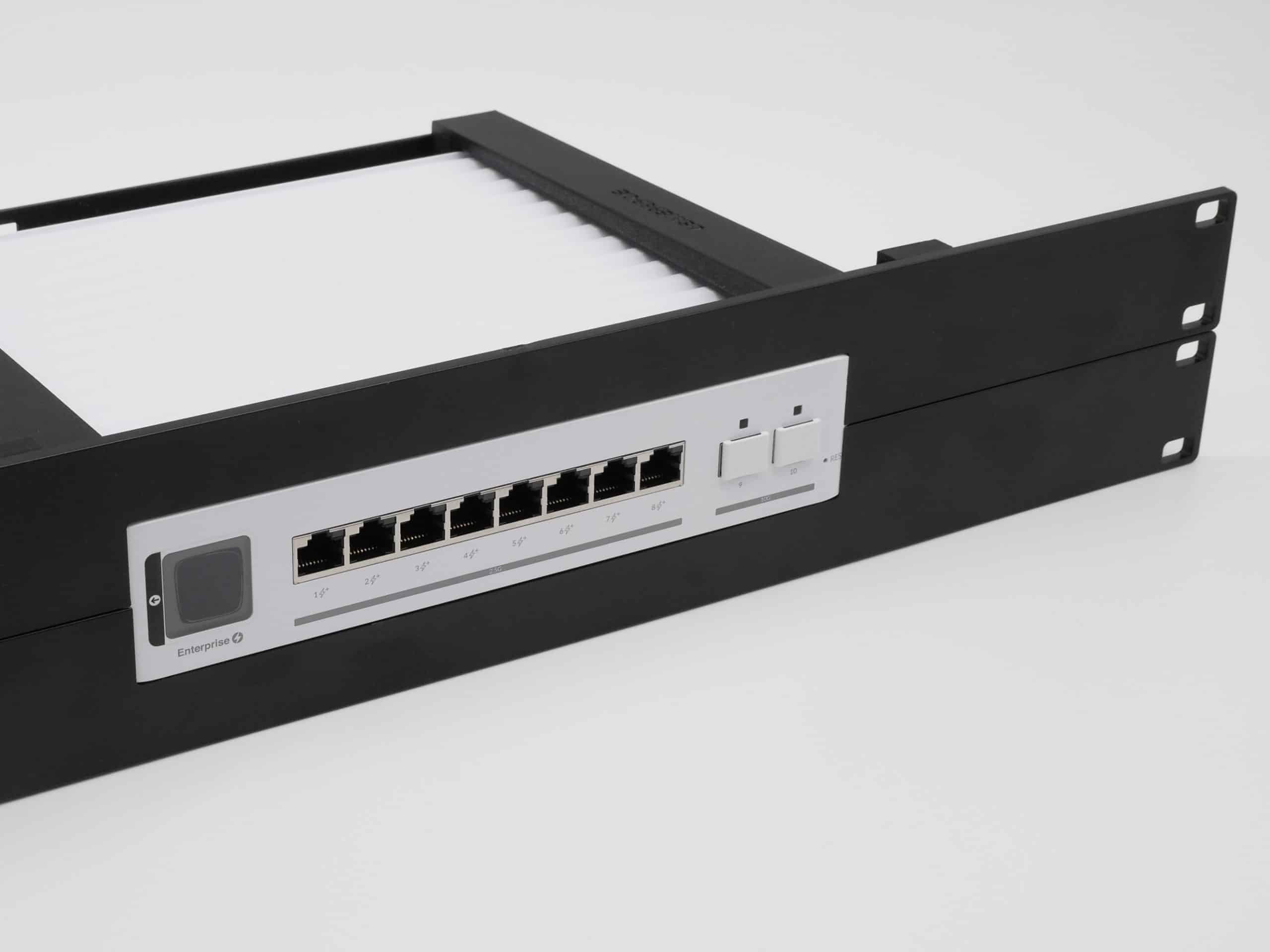 Ubiqiuiti USW-Enterprise-8-PoE injection molded front and 3D printed ...