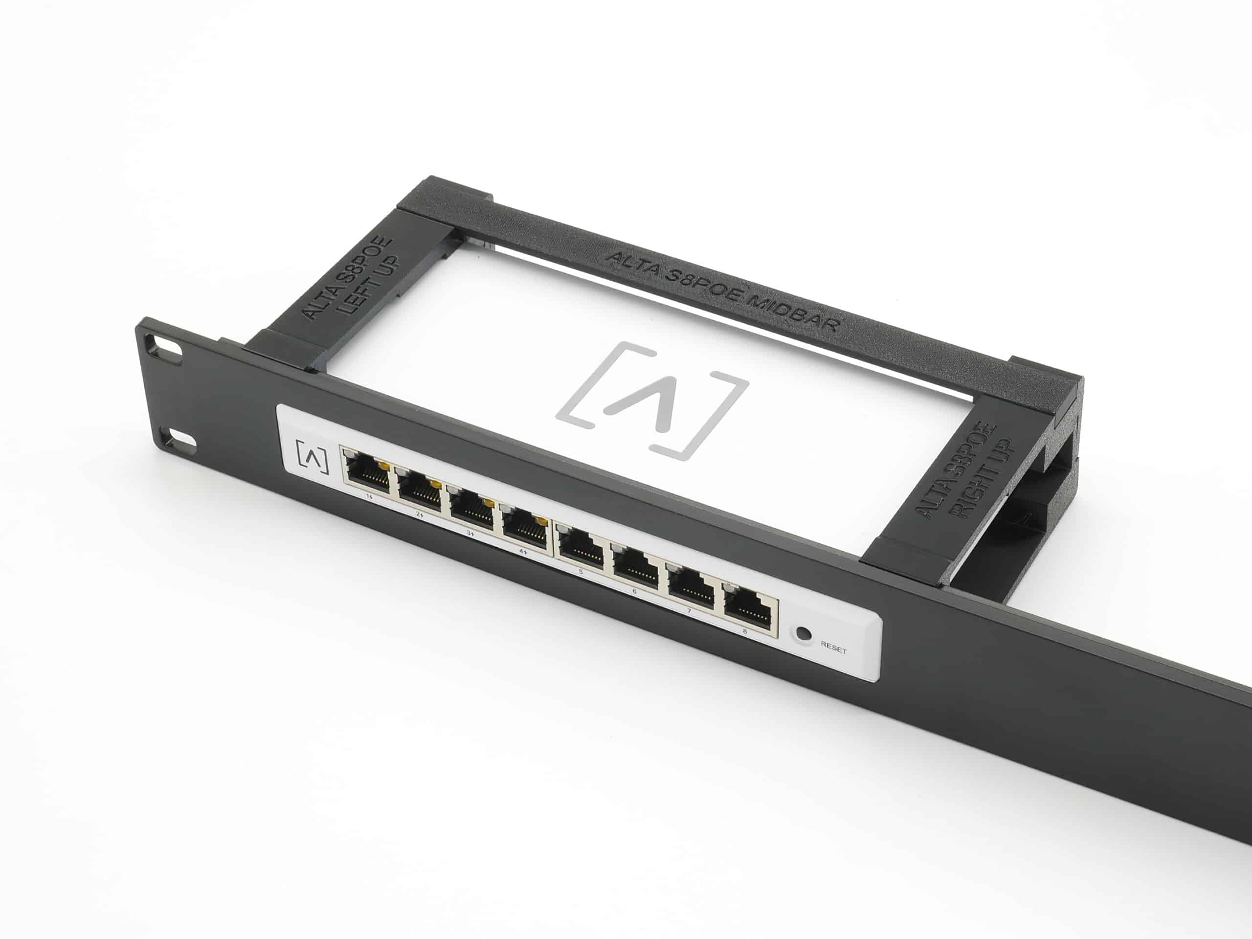 Alta S8-POE Injection molded front and 3D printed rear arms 19inch 1U ...