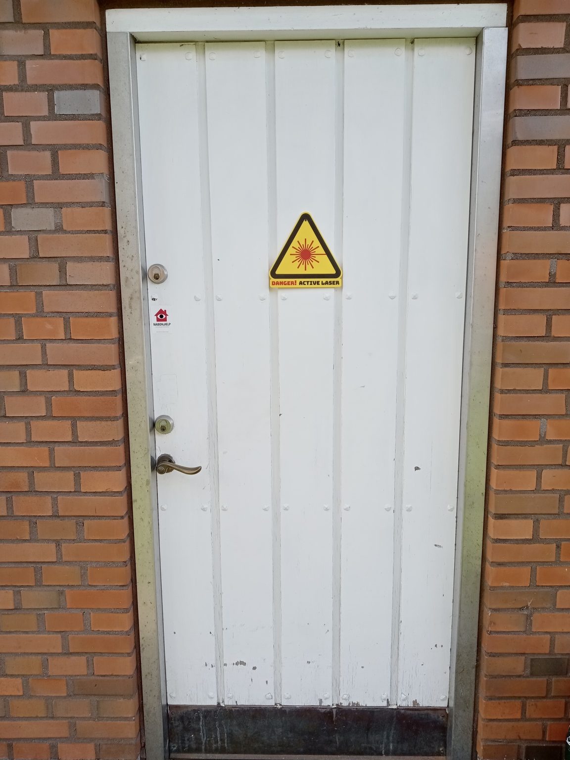 Warning sign for the workshop door – Silfer Works