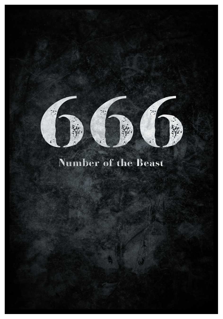 666 Number of the Beast - Text poster