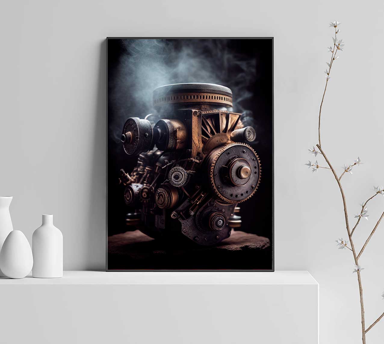 Retro Steam Engine - Steampunk poster