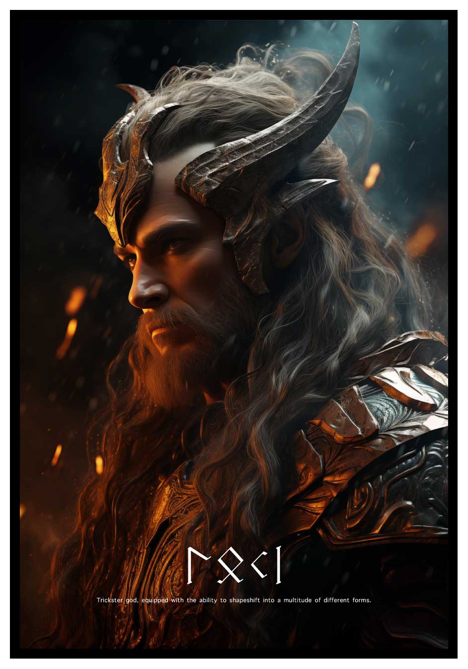 Loki - Old Norse viking poster