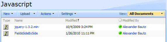 SharePoint form: present fields side-by-side – SharePoint JavaScripts