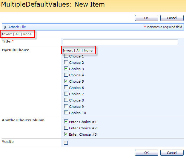 Add “Invert”, “Check all” and “Uncheck all” to a multichoice checkbox column or the entire form ...