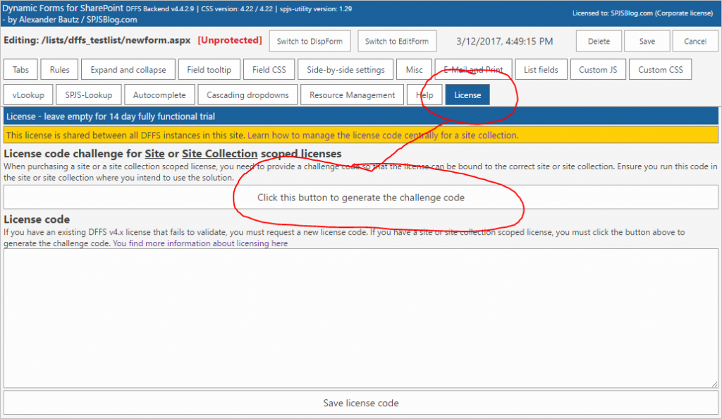 DFFS: Installation manual – SharePoint JavaScripts