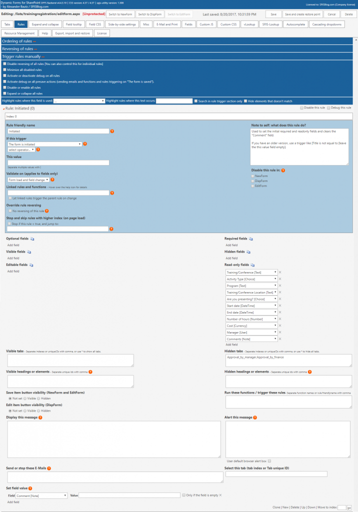Dffs Example Training Application List With Approval Sharepoint Javascripts 2192