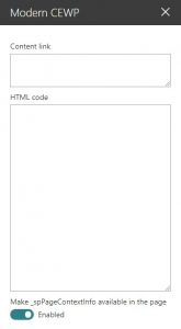 Modern CEWP by SPJS – SharePoint JavaScripts