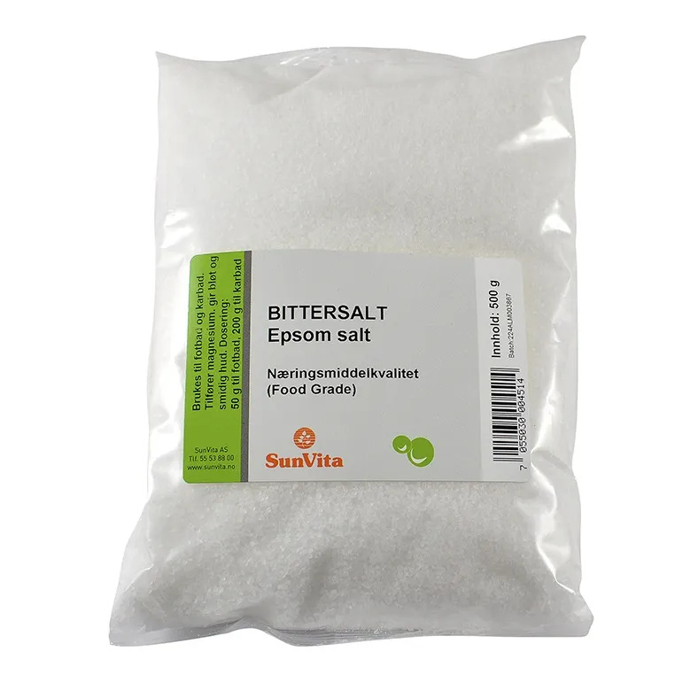 Epsom Salt Matvare Kvalitet 1500g – superfoodbutikken.no