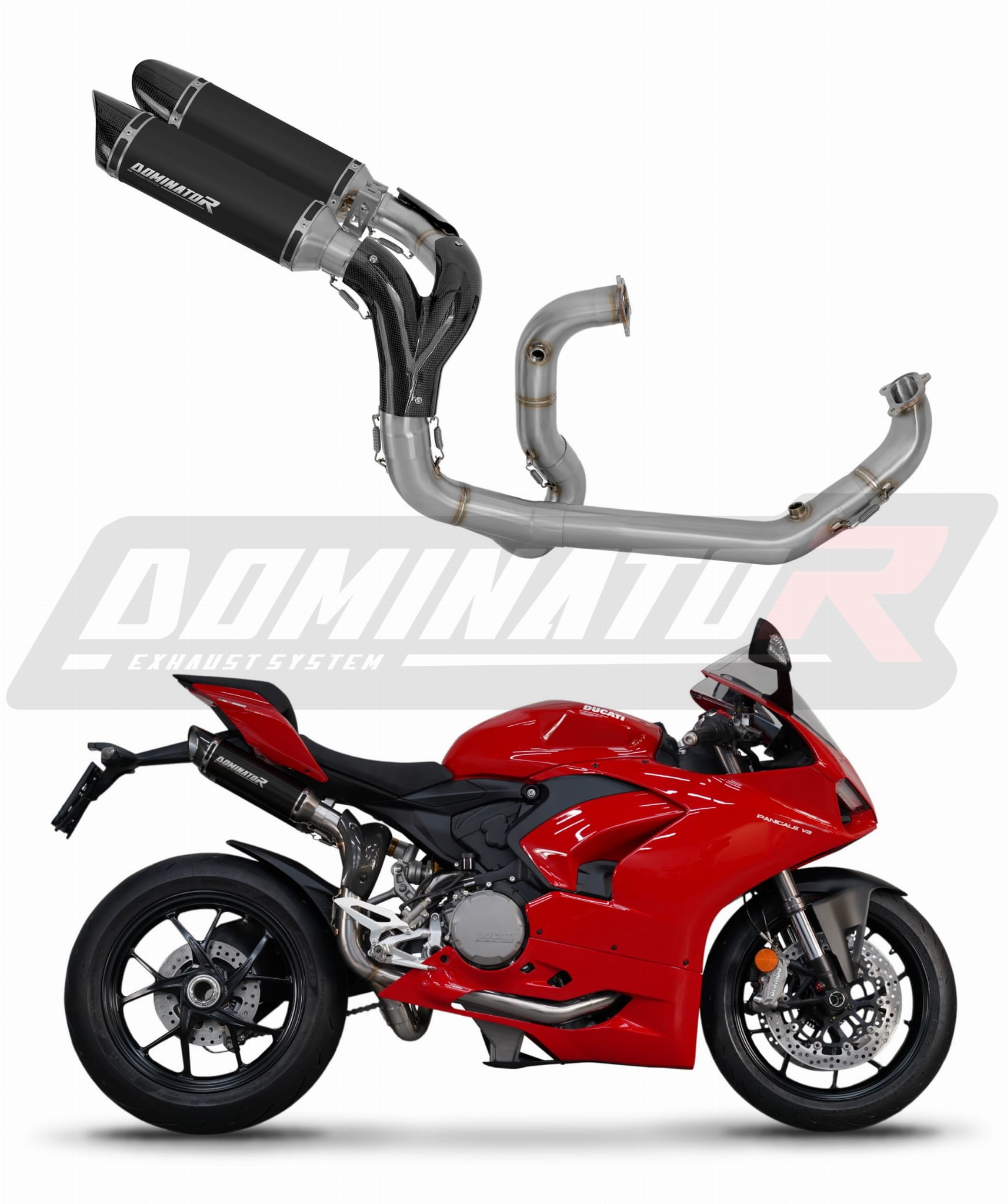 Dominator Black HP8-Helsystem Panigale V2 2020-2024 - Swedish Race Parts