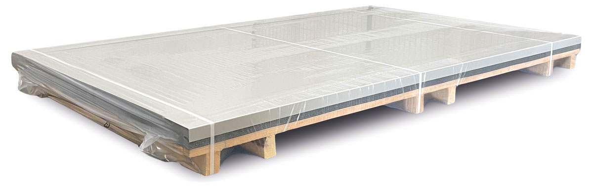 Steel plate packaging · RoRo StretchPack® packaging machines