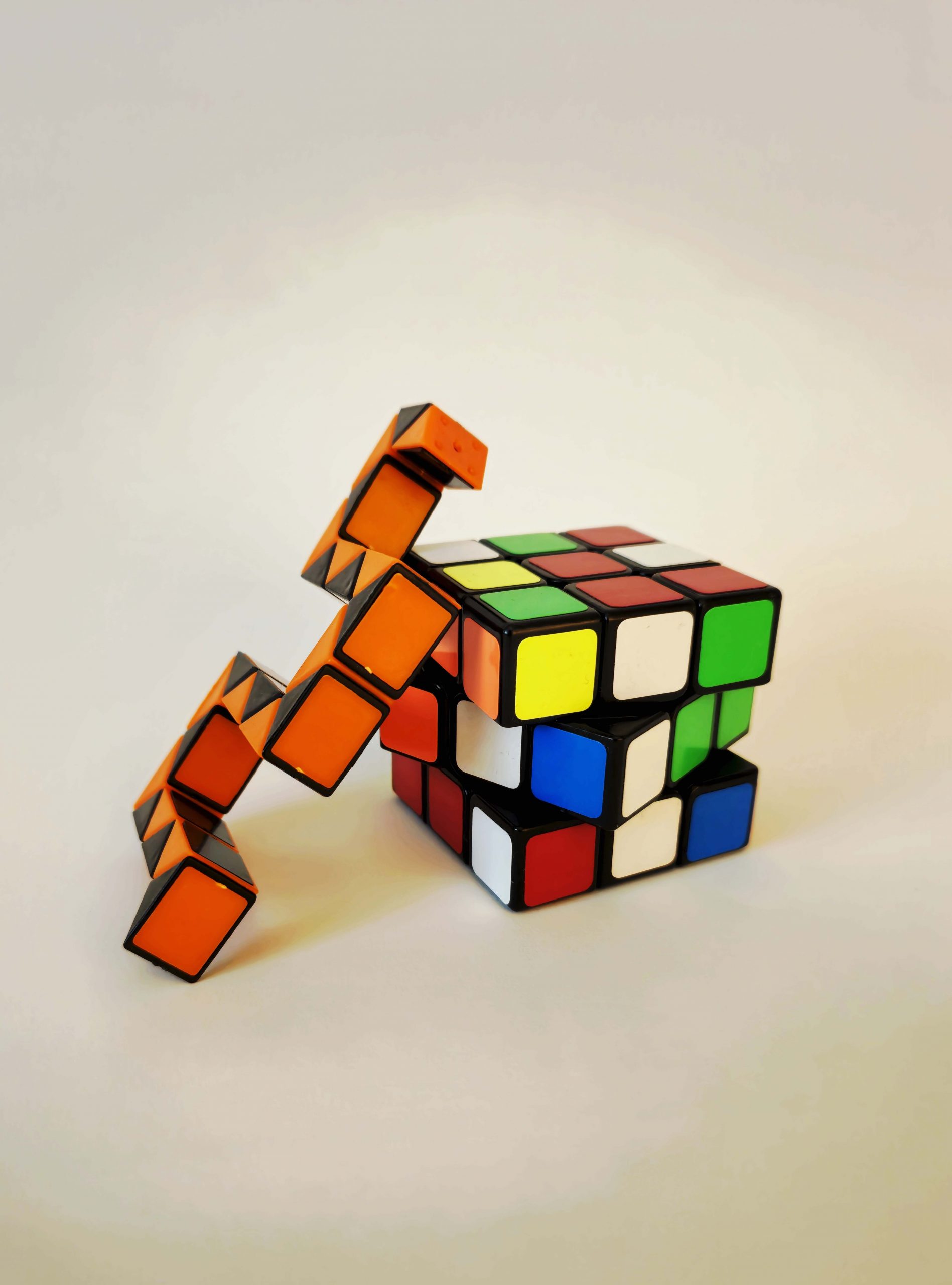 Rubiks snake og rubiks terning - tidenssamling.dk