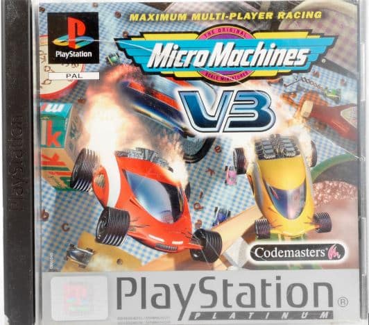 BRUGT - PS1 - Micro Machines v3 (Platinum) - Toys'N'Loot