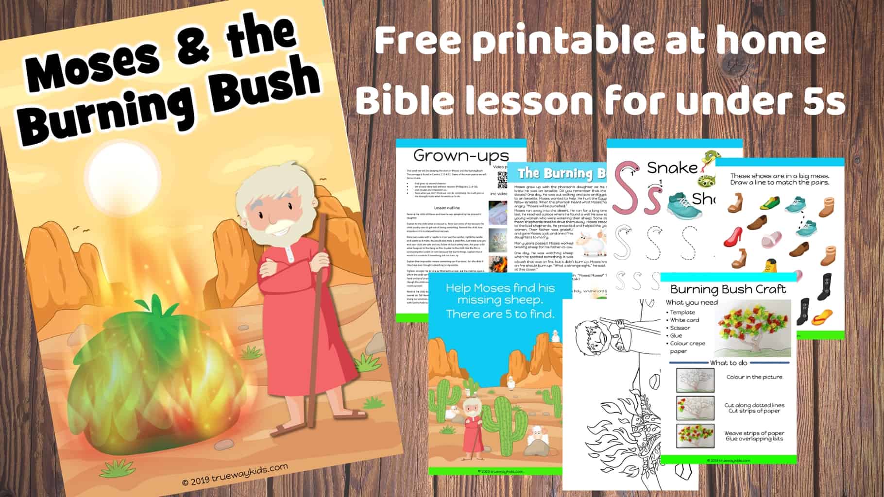 Moses and the Burning Bush - Free Bible lesson for kids - Trueway Kids