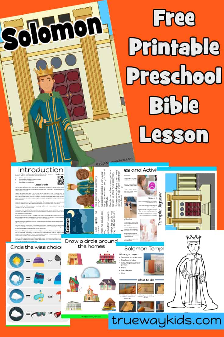 Solomon - Preschool Bible lesson - Trueway Kids