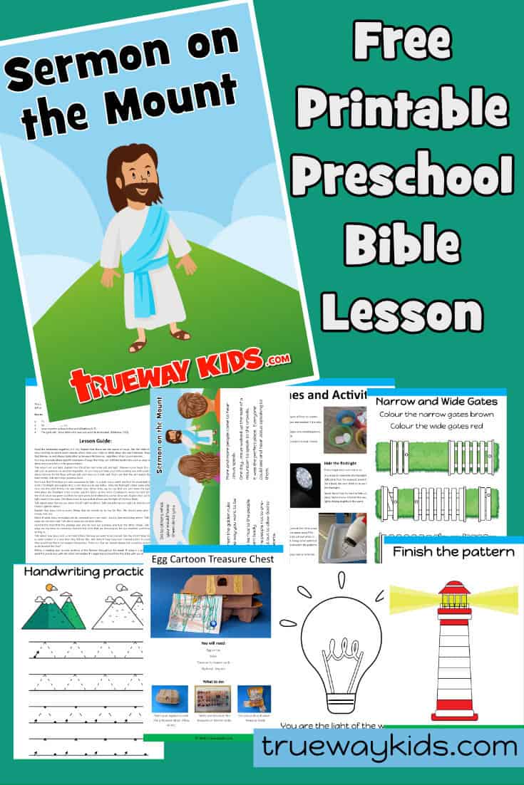 Sermon on the Mount - Preschool Bible lesson - Trueway Kids