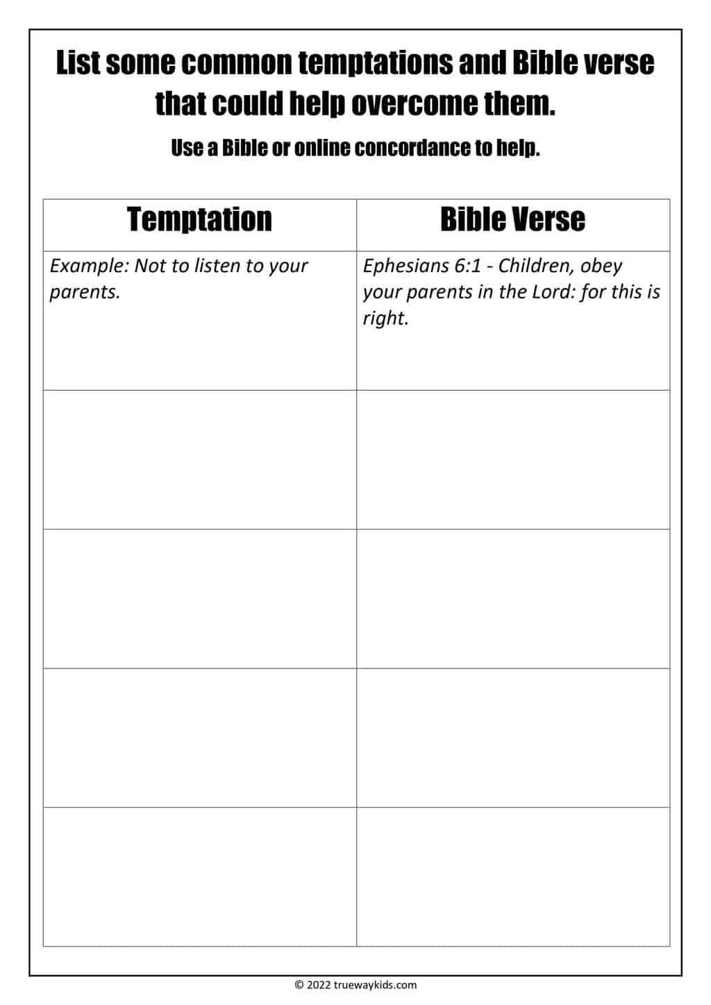 THE TEMPTATION OF JESUS (MATTHEW 4:1-11) - TEEN BIBLE LESSON - Trueway Kids