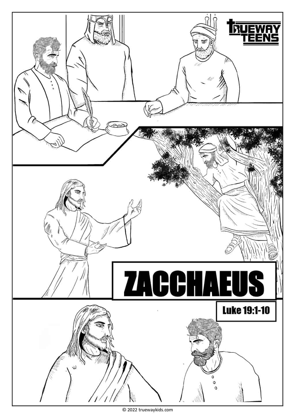 JESUS AND ZACCHAEUS - Luke 19:1-10 (Bible lesson for teens) - Trueway Kids