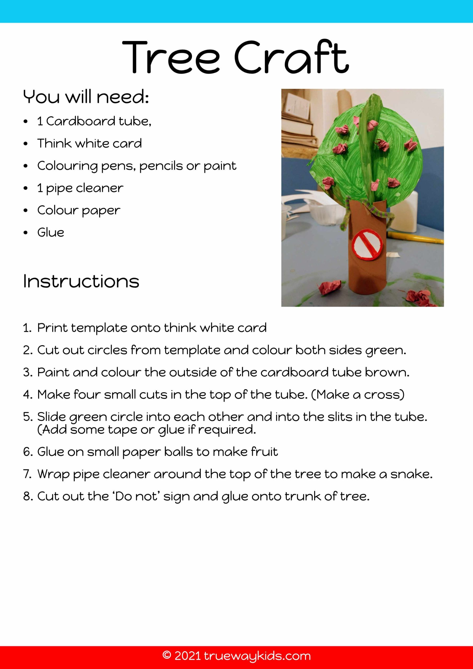 The Fall - Genesis 3 - Free printable Bible lesson for kids - Trueway Kids