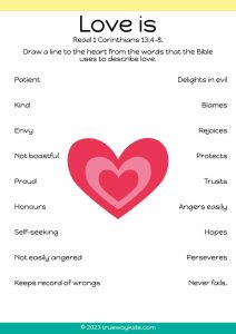 Love Bible lesson for Kids - Trueway Kids