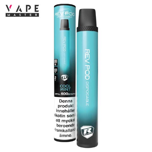 Engångs Vape | Cool Mint | Rev Pod – Vape Master | Din Online Butik för ...