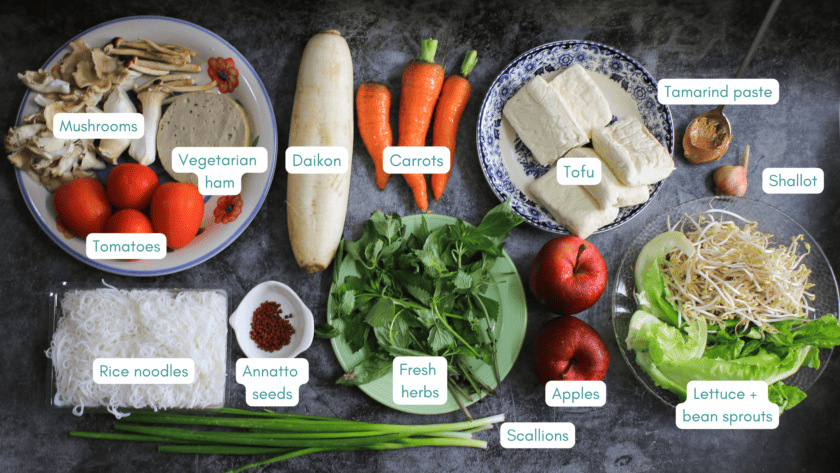 Bún Riêu Chay (Vegan Crab Noodle Soup) - Veggie Anh
