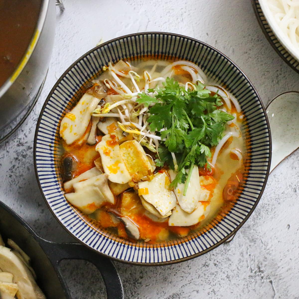 Vegan Bún Bò Huế (Vietnamese Spicy Noodle Soup) - Veggie Anh