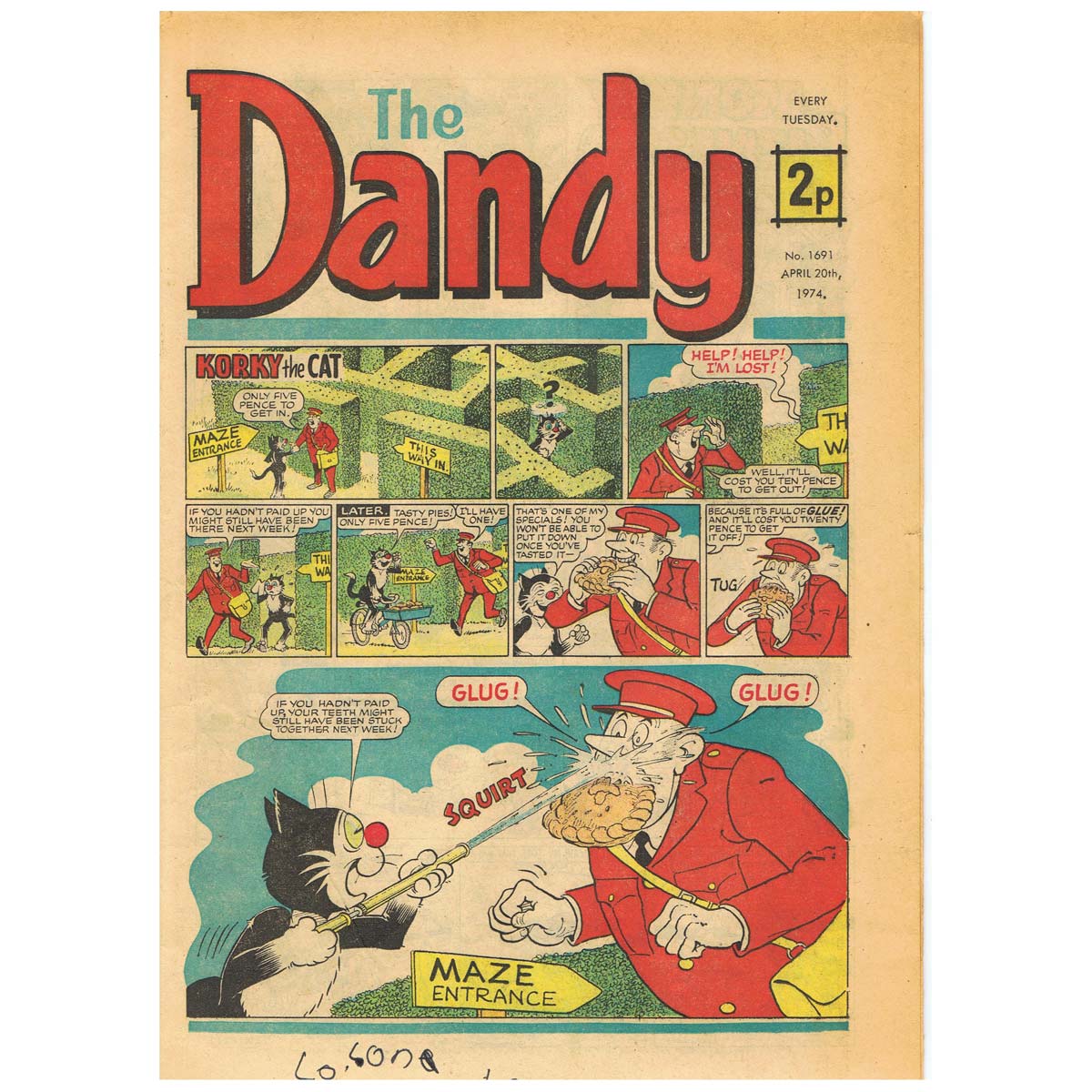 20th April 1974 - BUY NOW - The Dandy comic - issue 1691