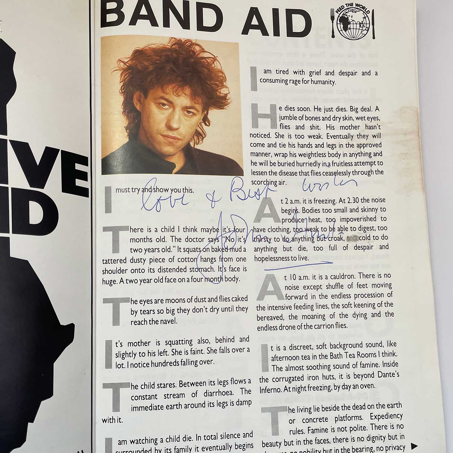 Live Aid 1985 - Ticket and Programme - signed by John Entwistle - Very ...