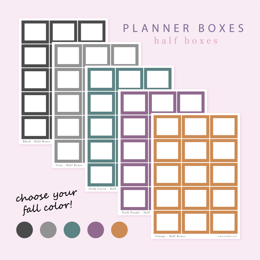 Half Boxes - Halloween Colors - Willwa