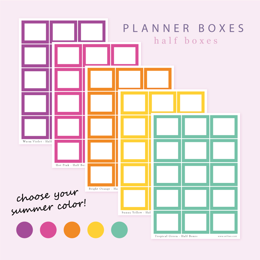 Half Boxes - Summer Colors - Willwa