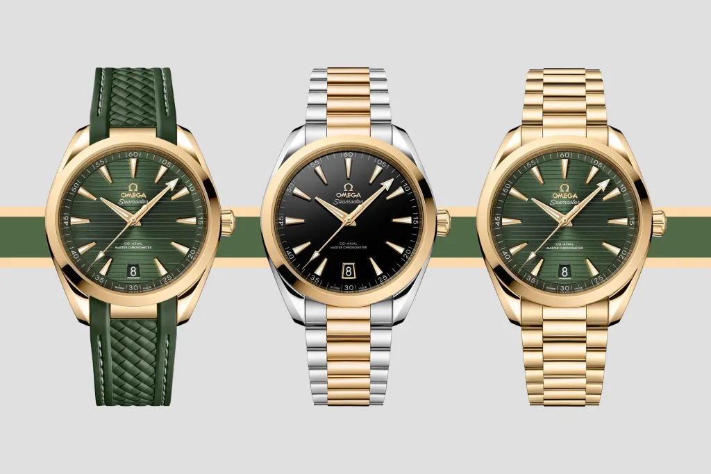 Introducing The Omega Aqua Terra Watch Collection In Moonshine Gold - WristReview.com ...