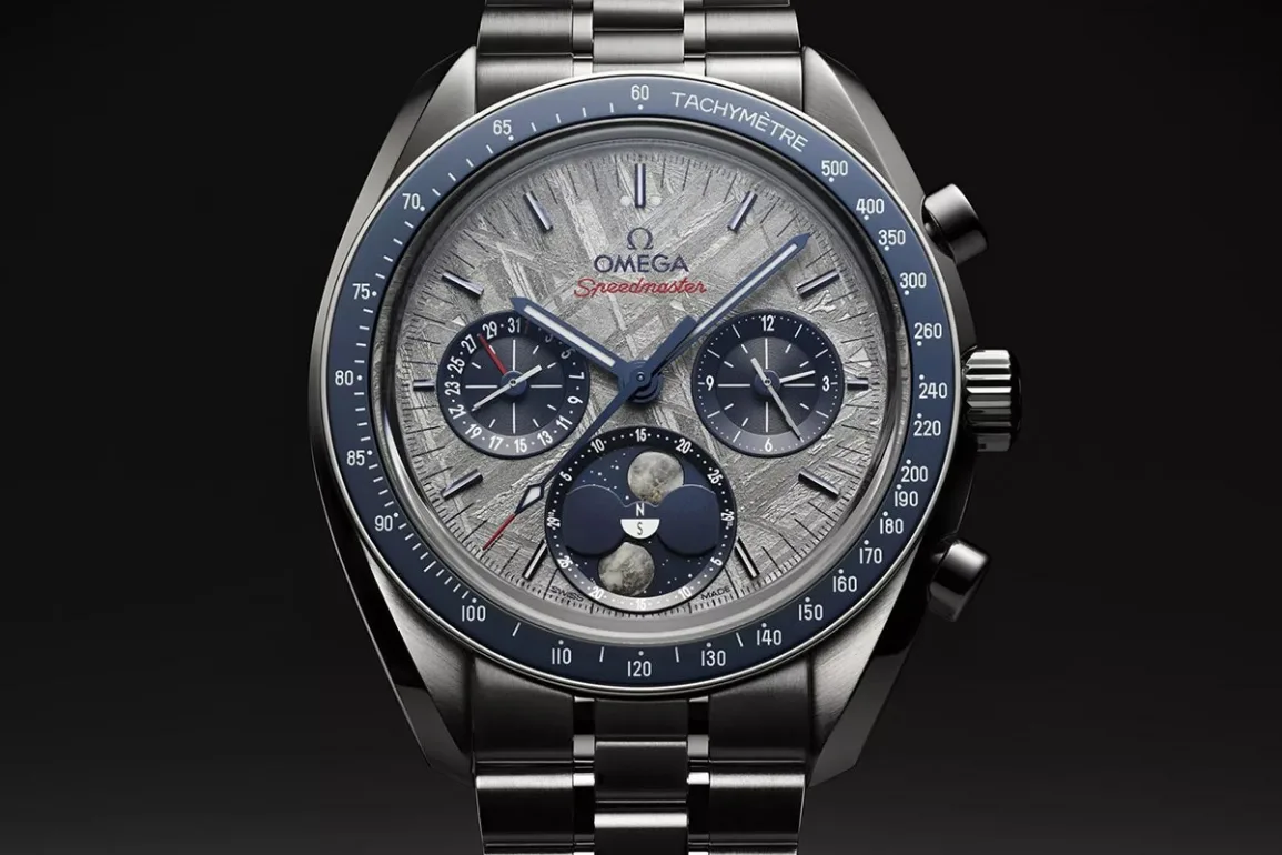 Introducing The New Omega Speedmaster Moonphase Watches With Meteorite ...