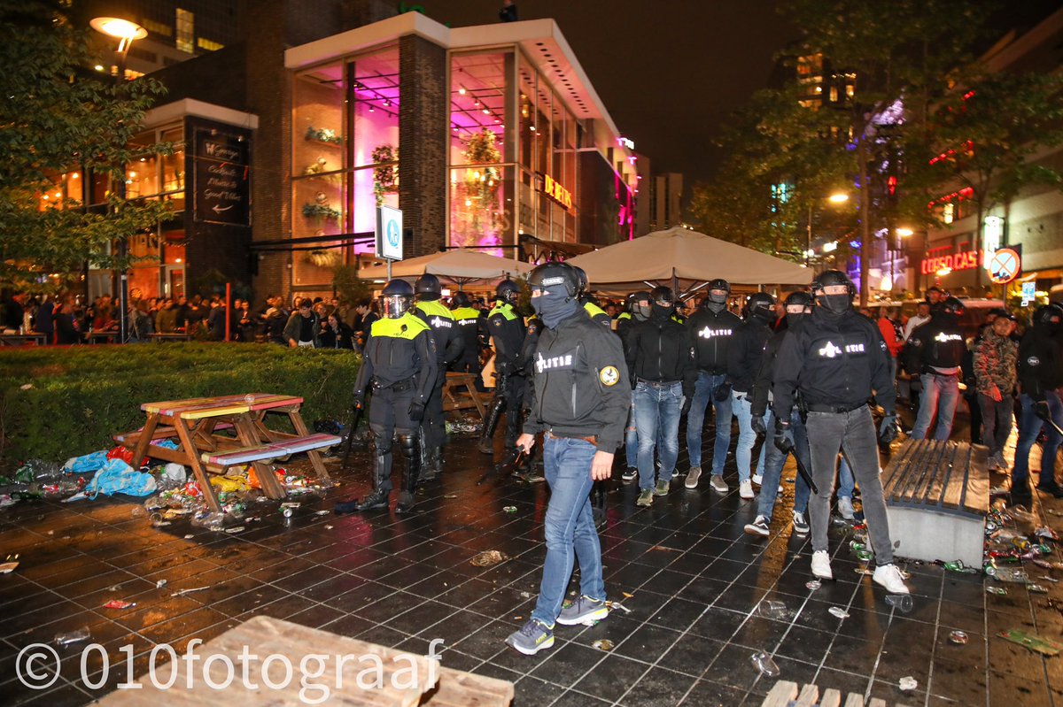 Rellen in Rotterdam Centrum na verlies Feyenoord (video) - 010fotograaf