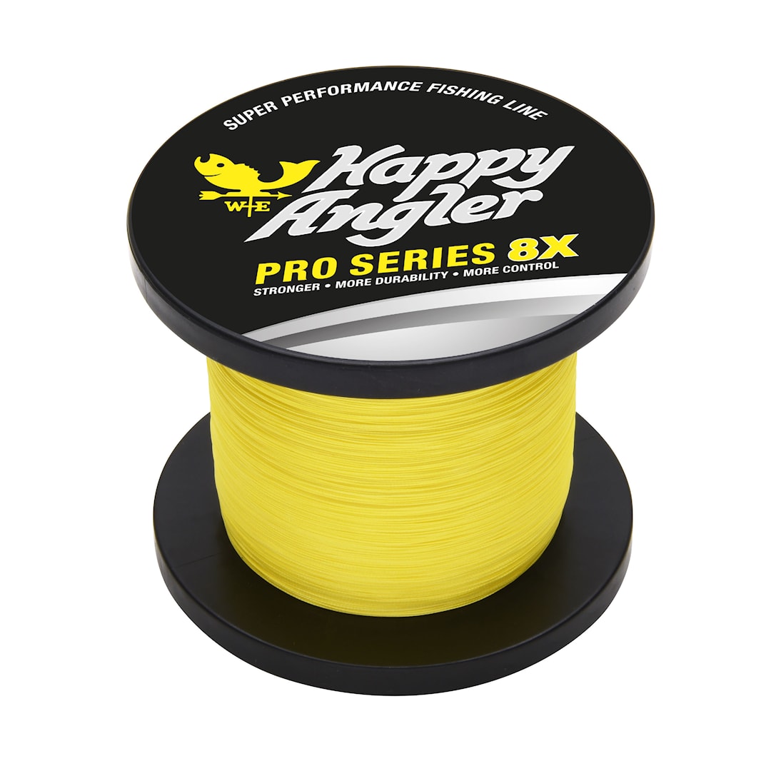 Happy Angler Pro Series 8X 1000 m gul flätlina 0,10mm - ABCdirekt.se
