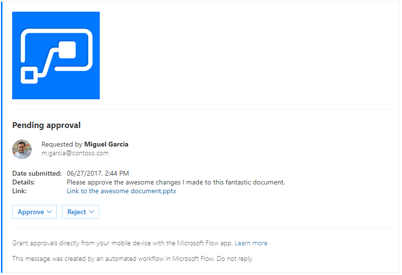About365 Custom Actionable Messages With Microsoft Flow Part 1 Sending Out The Message
