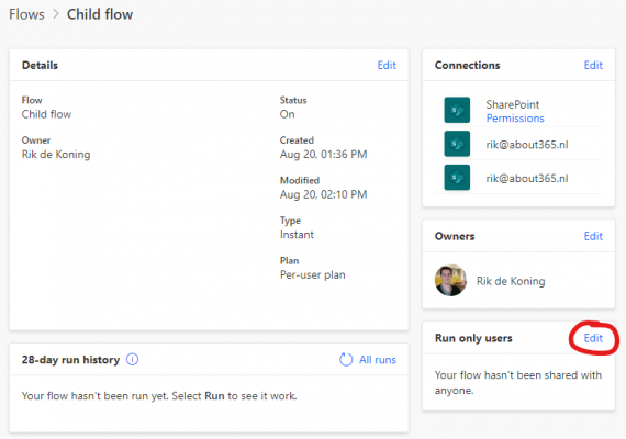 About365 - Nested flows in Power Automate - Running child flows