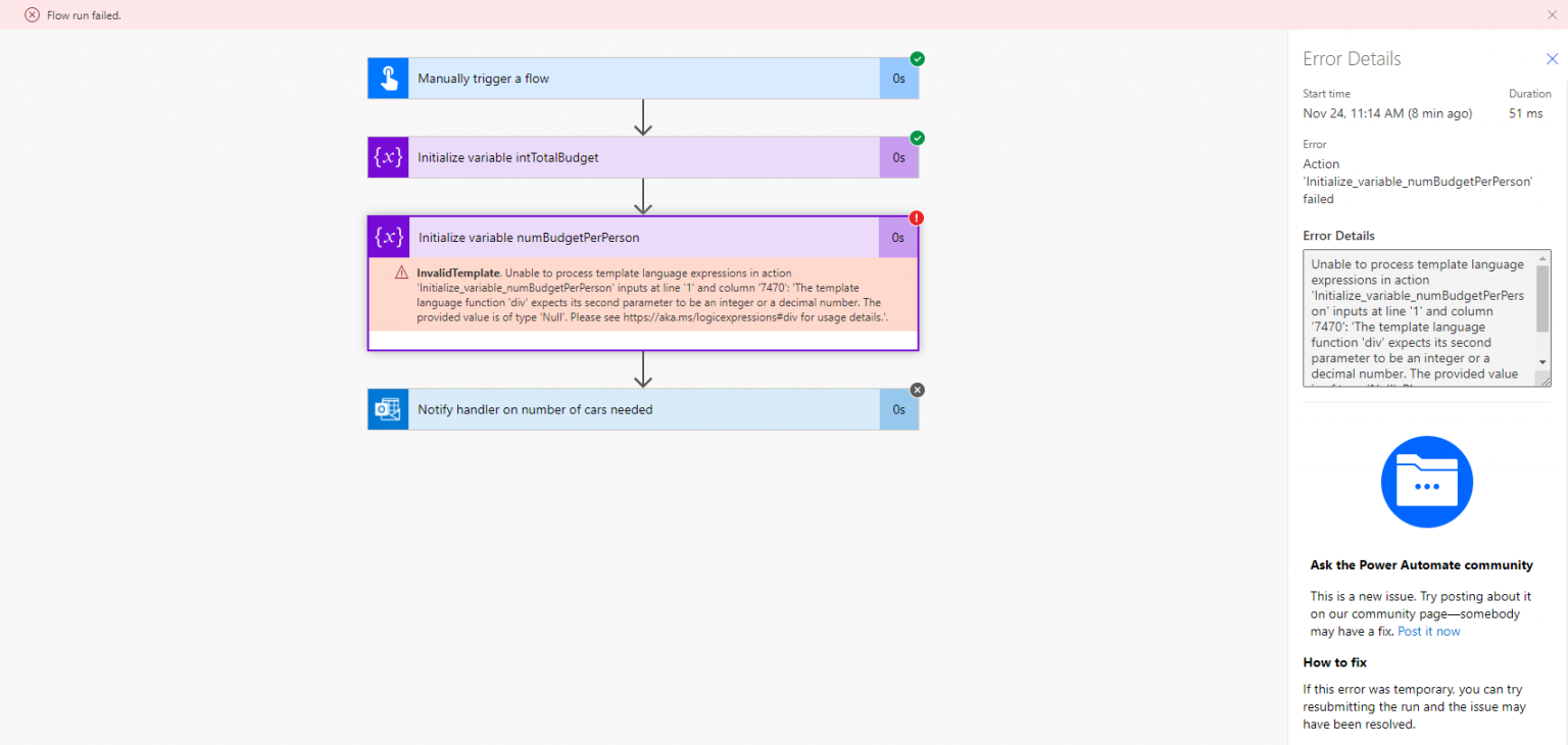 About365 - Error handling in Power Automate