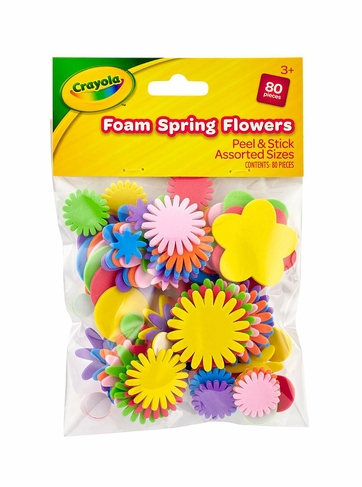Crayola Foam Spring Flowers 80 Pieces