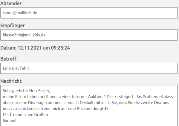 E-Mail-Simulator Mailkids.de – Anne – Frank – Schule Gersfeld