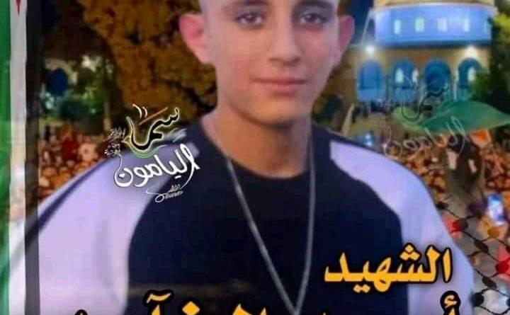 Młody męczennik Amjad Al-Fayed – موقع الصفصاف