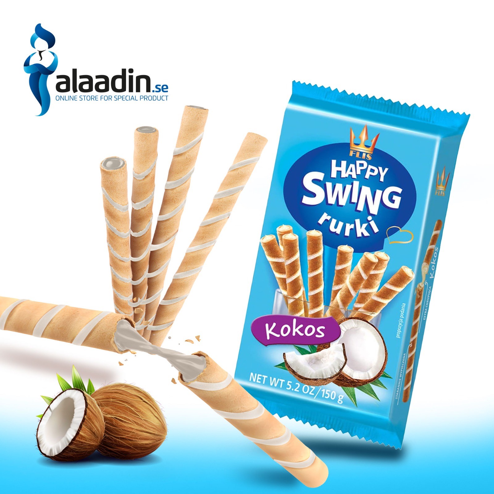 Happy Seing rolls coconut 150 gr – Alaadin.se