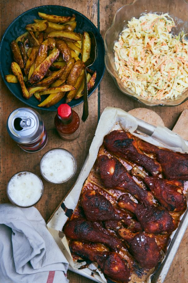 Kyllingelår i cola-barbecuesauce - Thomas Alcayaga aka Madet Mere