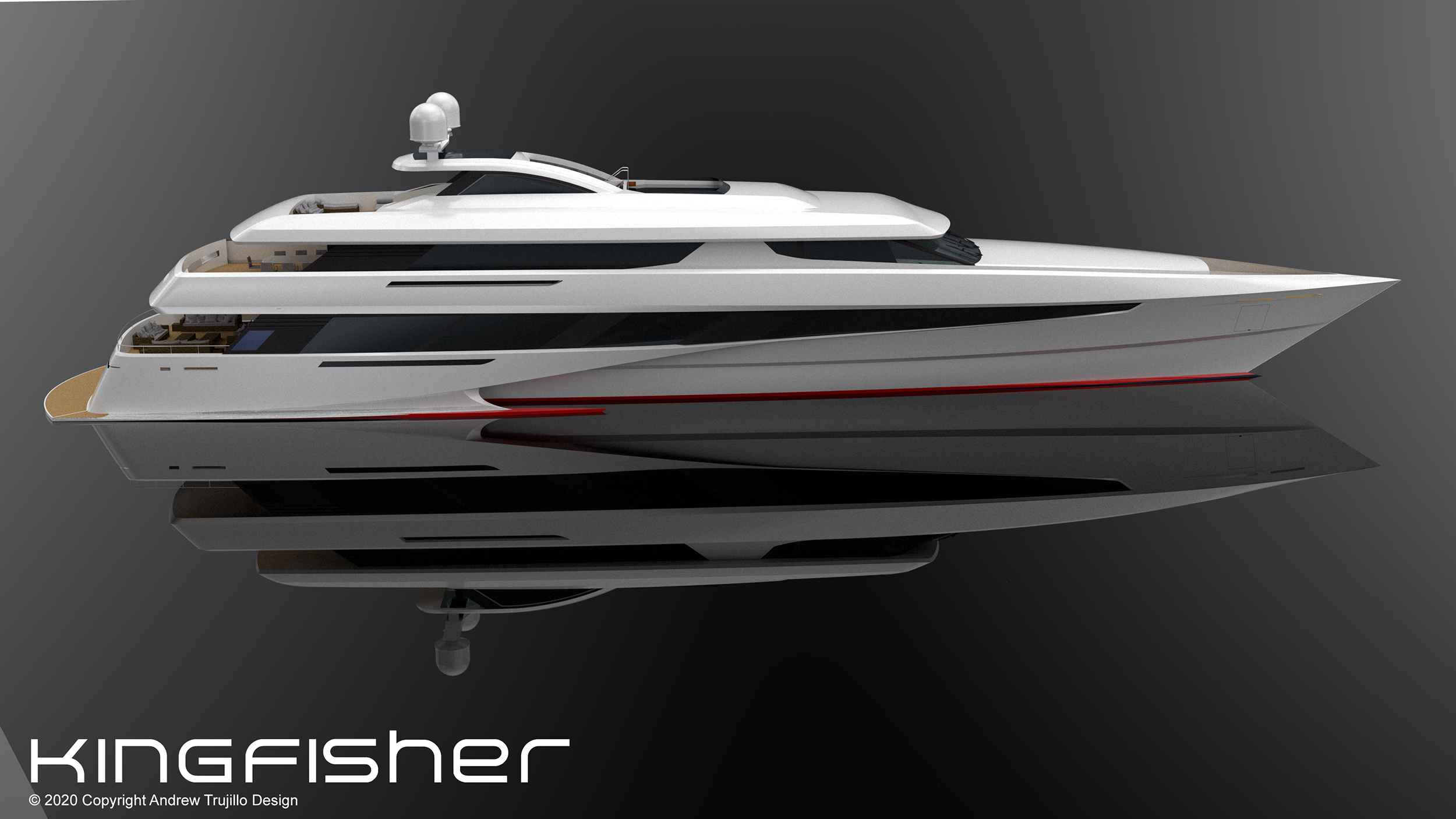 Fast Displacement Motor Yacht - Andrew Trujillo Design