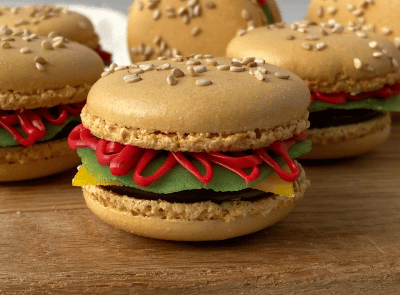 Burger macarons - anelise.dk
