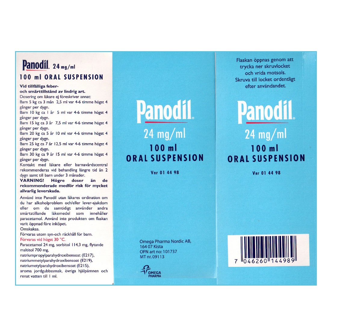 PANODIL 24 mg/ml 100 ml Oral suspension – aposve.se