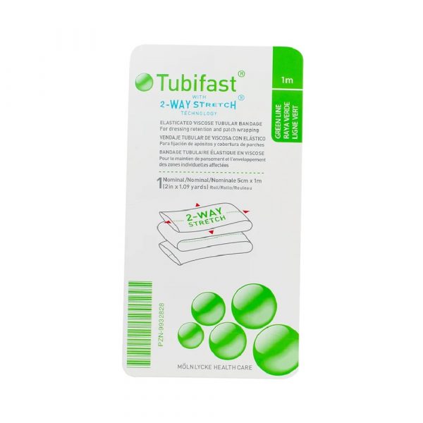 Mölnlycke Tubifast 2-Way Stretch GREEN LINE 5 cm x 1 m – aposve.se