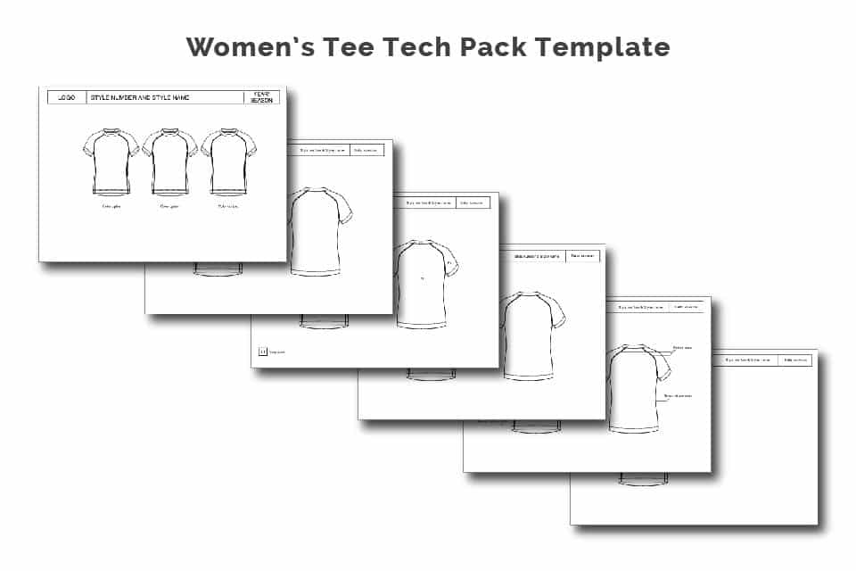 Women's Tee Tech Pack Template - Apparel Entrepreneurship