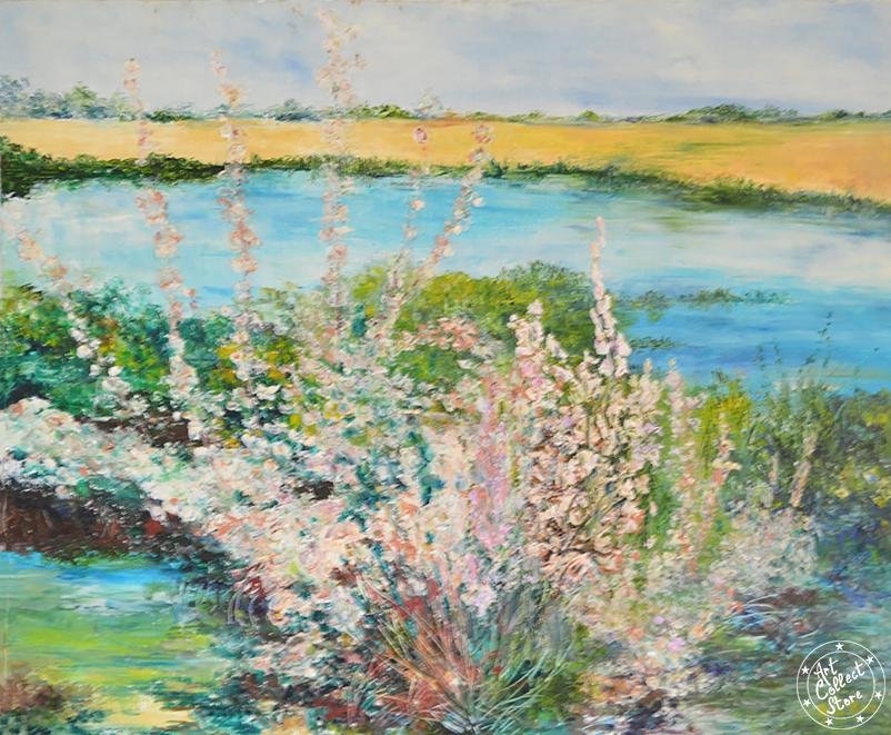 Tableau Banc de sable sur la Loire by Annie de Boer | Acheter le sur Art Collect ® Store